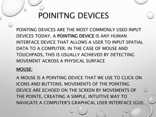 Input devices of a computer | PPT