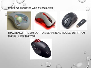 Input devices of a computer | PPTX