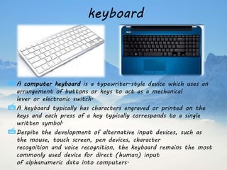 Input devices | PPT