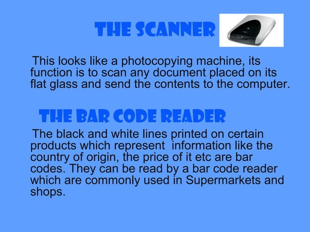Input a-nd-output-devices2883 | PPT | Computer Peripherals | Computing