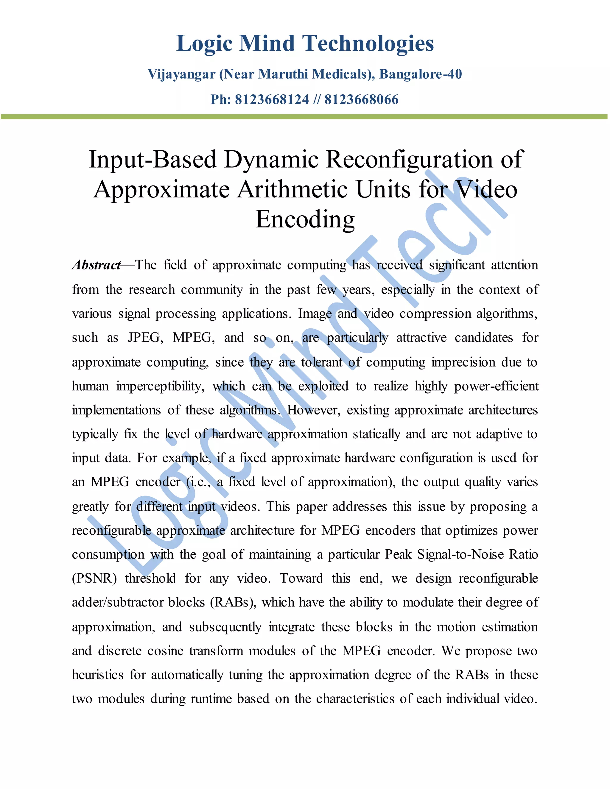 Input based dynamic reconfiguration of | DOCX