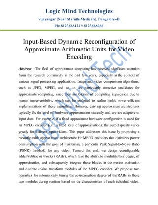 Input based dynamic reconfiguration of | DOCX