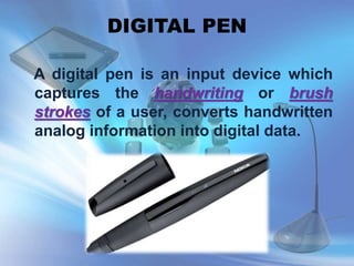 Input devices | PPT | Computer Peripherals | Computing