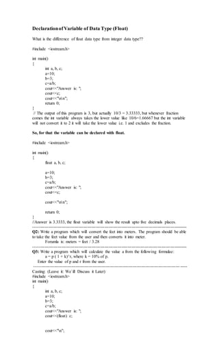 Input output | DOCX | Programming Languages | Computing