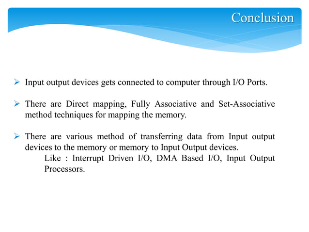 Input Output In Computer Orgranization And Architecture Pptx Computer Peripherals Computing