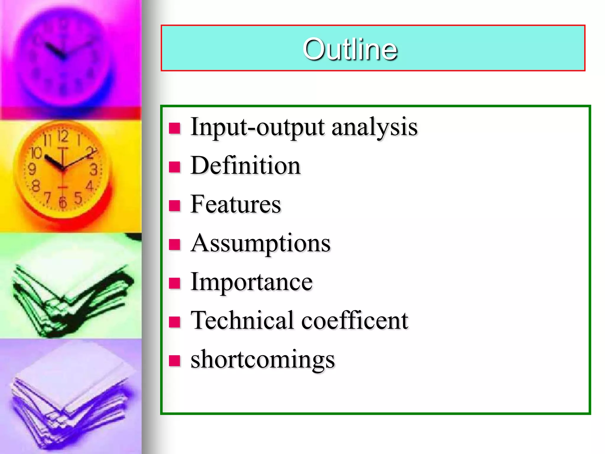 Input output analysis 2 | PPT | Business | Business and Finance