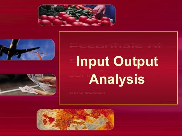 Input Output Analysis By Roni Bhowmik
