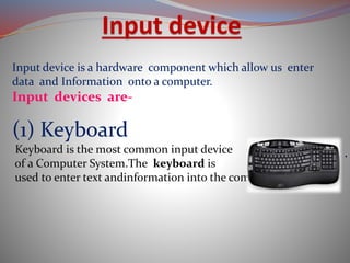 Input and output devices | PPT