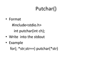 Input output functions | PPTX