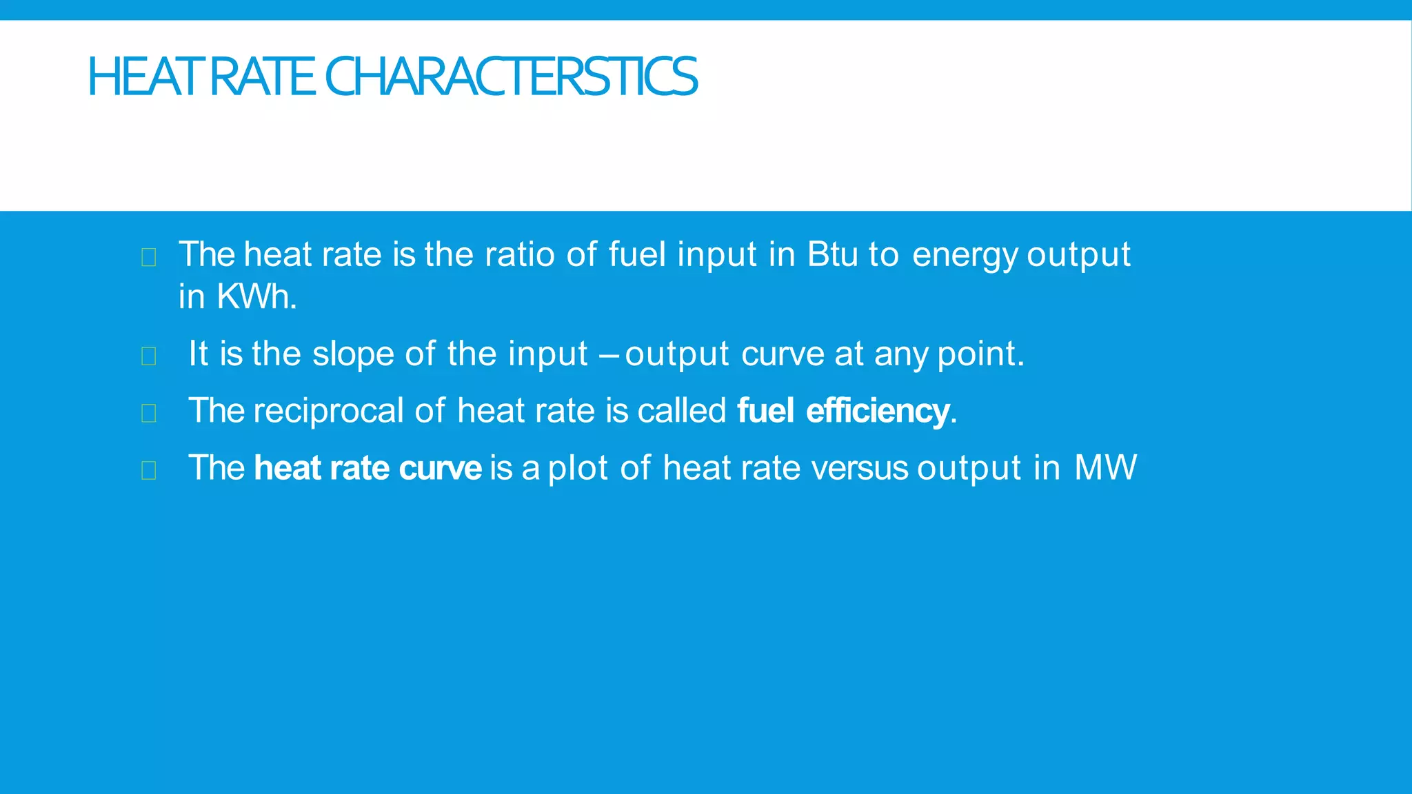 input output characteristics of thermal plant | PPTX