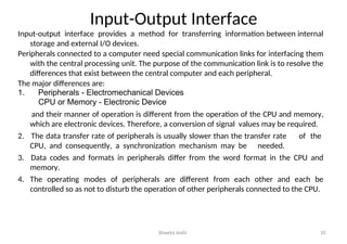 COMPUTER ORGANIZATION-Input-Output Organization | PPT