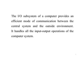 COMPUTER ORGANIZATION-Input-Output Organization | PPT