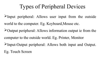 COMPUTER ORGANIZATION-Input-Output Organization | PPT