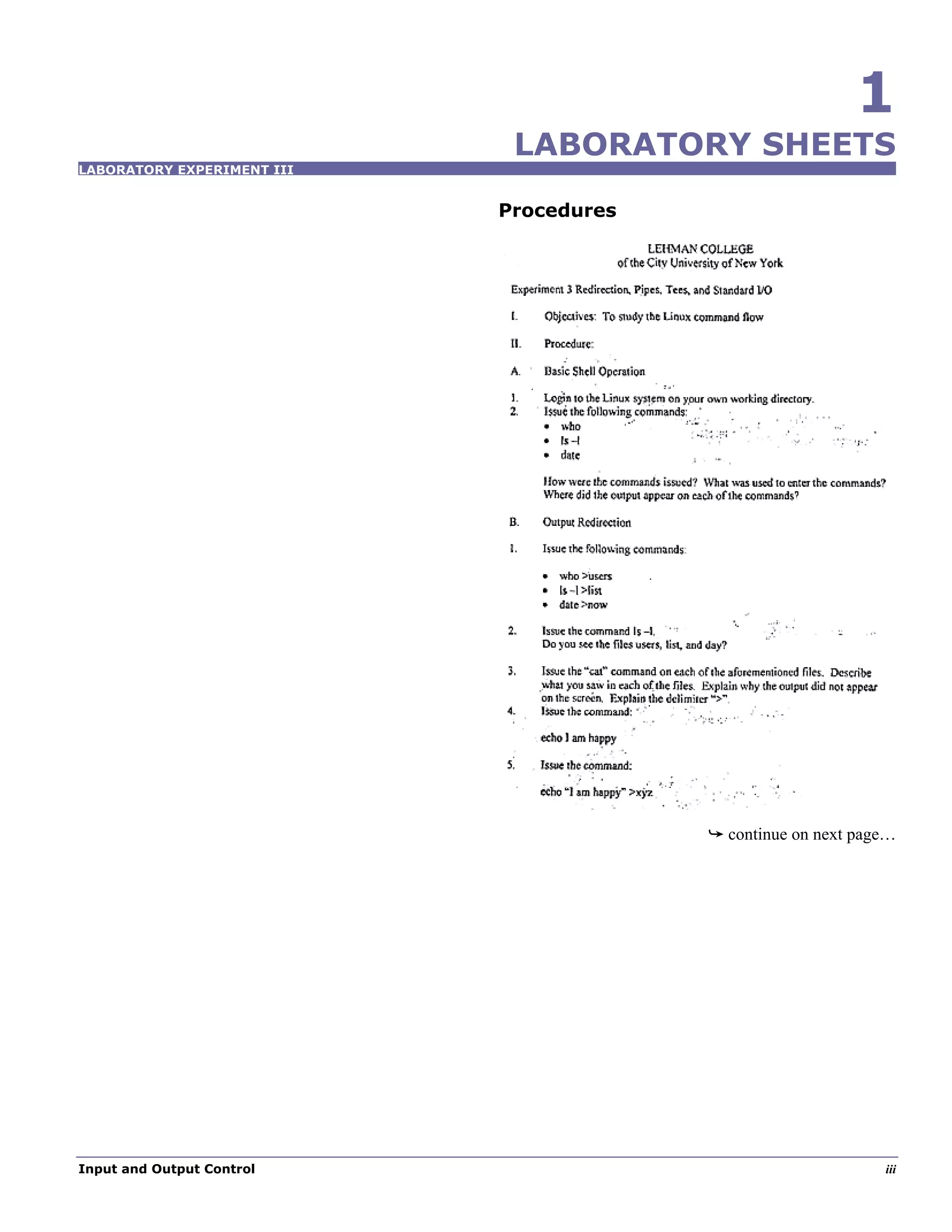 Input And Output Control | PDF