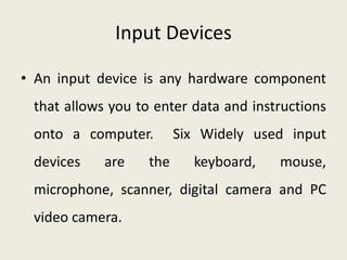 Input and output device | PPTX