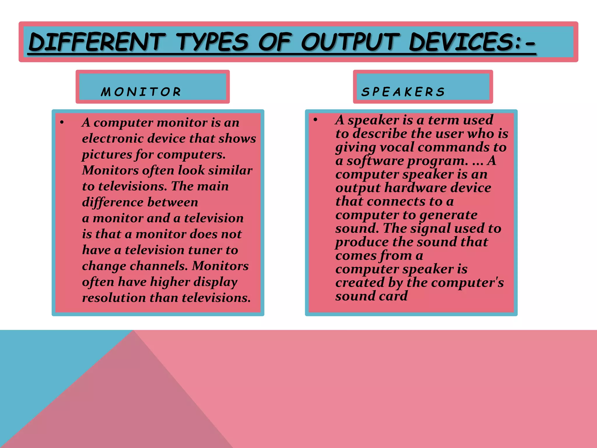 Input and output device | PPTX