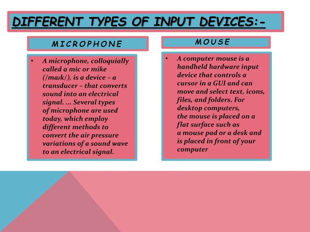 Input and output device | PPTX