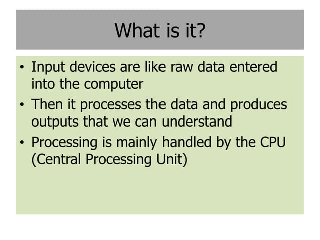 Input and output device(1) | PPTX | Computer Peripherals | Computing