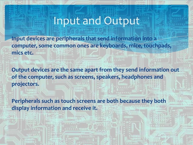 Input and output devices | PPT