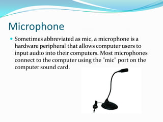 Input and output devices | PPTX