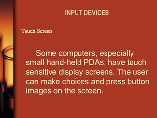 Input and output devices | PDF
