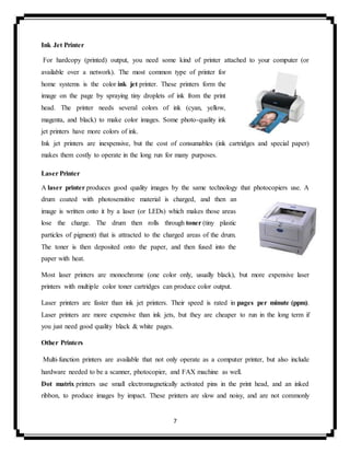 Input and output devices | DOCX