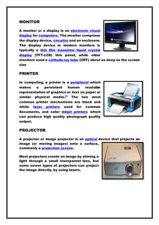 Input and output devices | DOCX