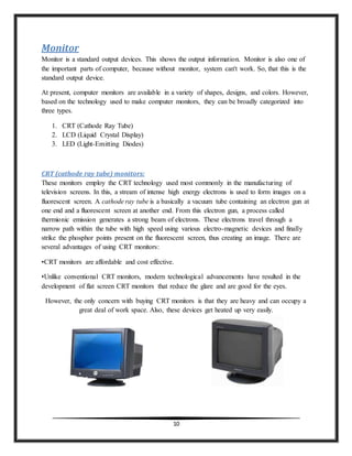 Input and output devices | DOCX