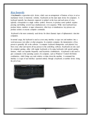 Input and output devices | DOCX