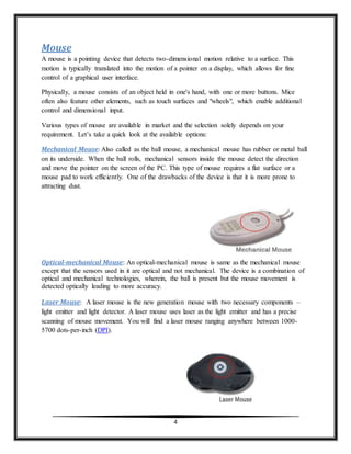 Input and output devices | DOCX