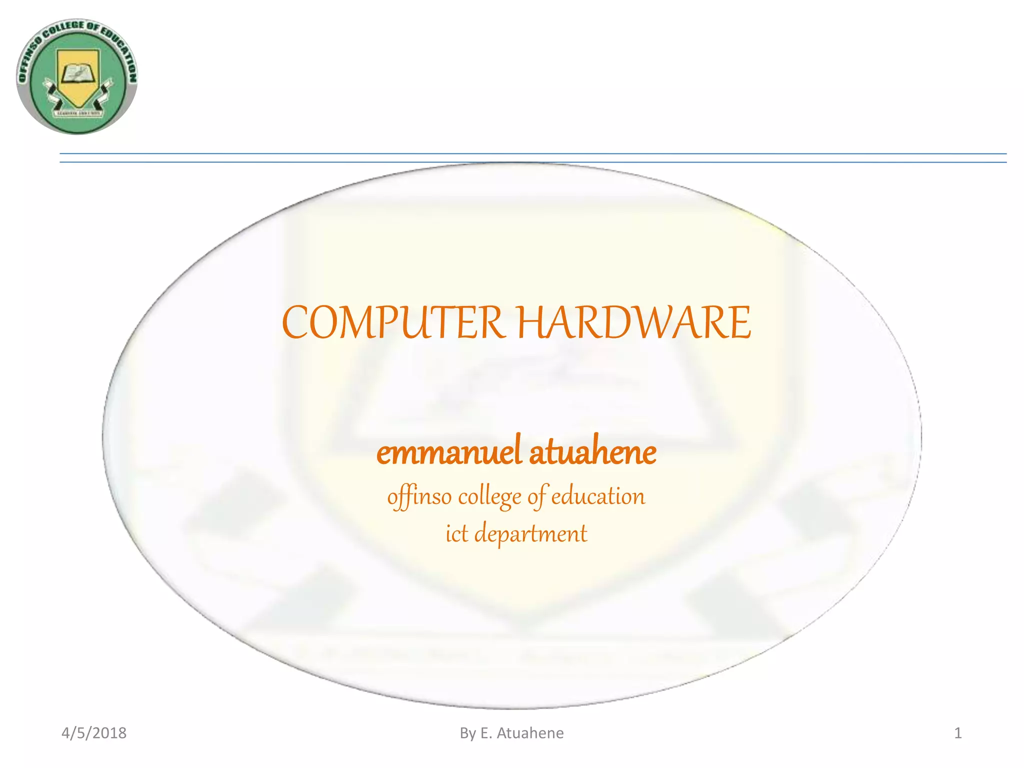 Input, Output and Storage Devices | PPTX