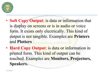 Input, Output and Storage Devices | PPTX