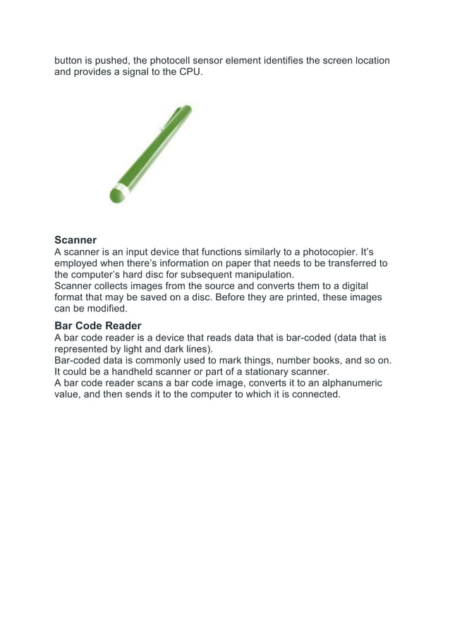 Input And Output Devices Pdf