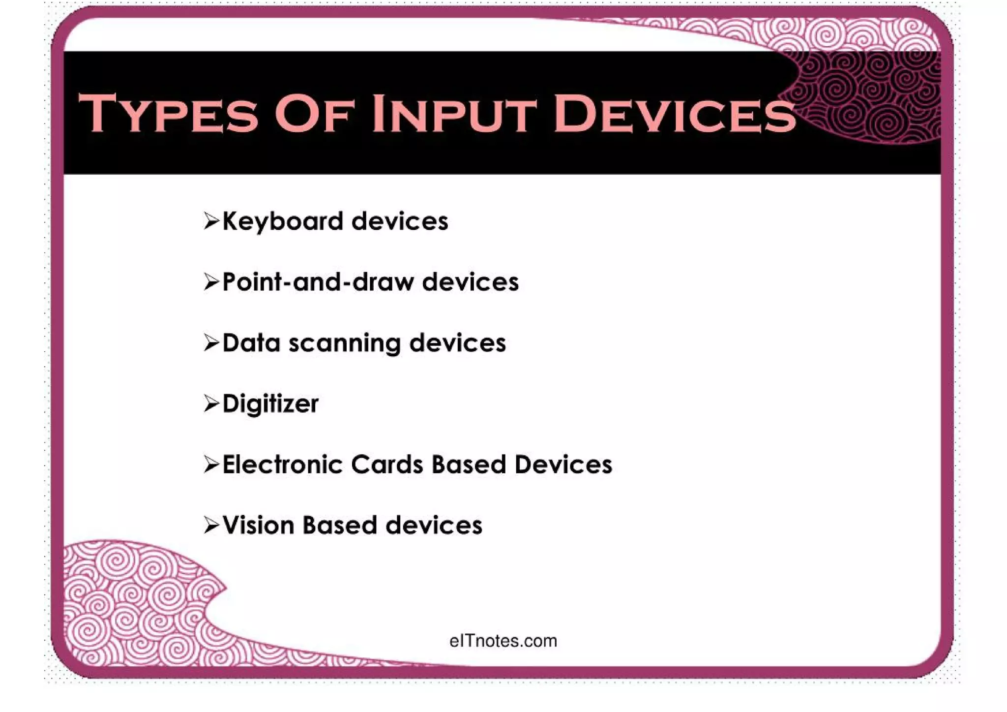 INPUT AND OUTPUT DEVICES | PDF