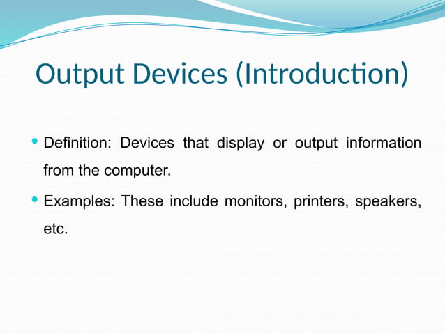 Power point presentations of Input and Output devices | PPT