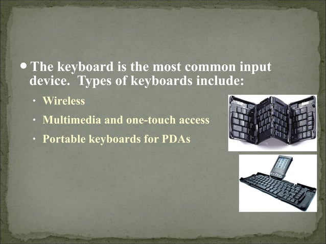 Input and output devices ppt | PPT | Computer Peripherals | Computing