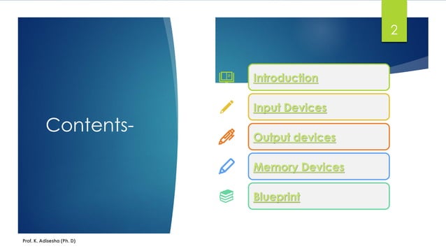 Inputoutput And Memory Devices Ppt Ppt