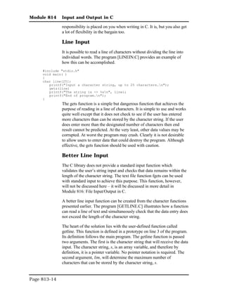Input and output in c | PDF