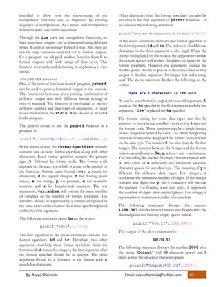 Input and output in c++ | PDF