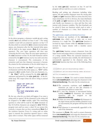 Input and output in c++ | PDF