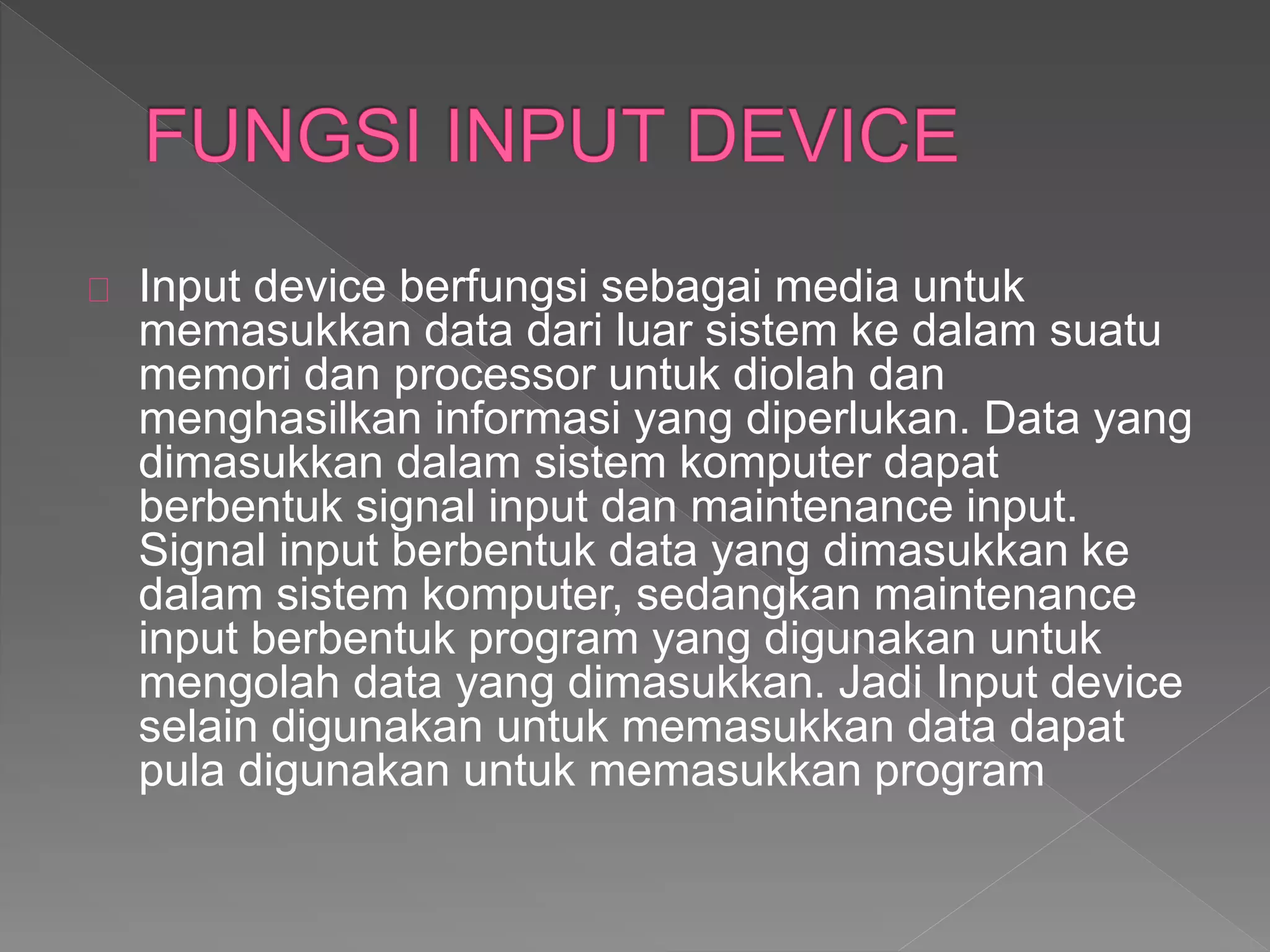 Input device | PPTX