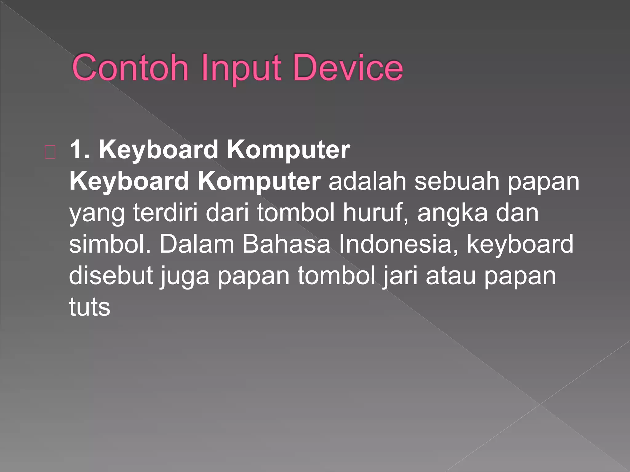 Input device | PPTX