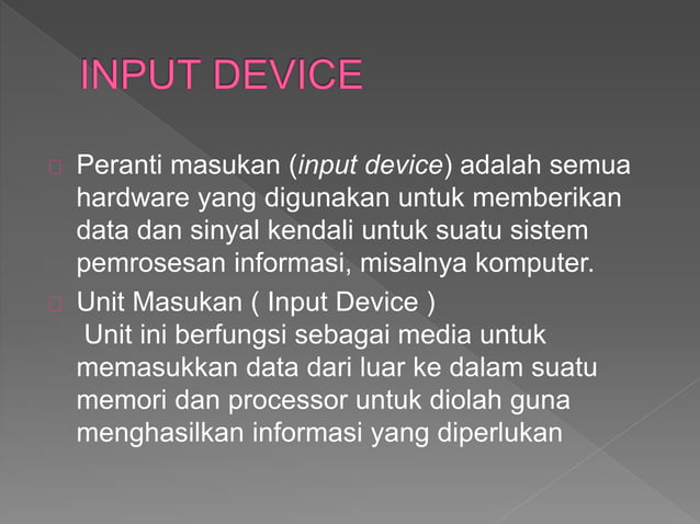 Input device | PPTX