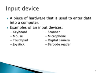 Input devices | PPTX