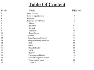 ppts on Input devices | PPT