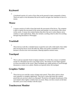 Input devices | PDF