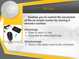 Input devices and types | PPT