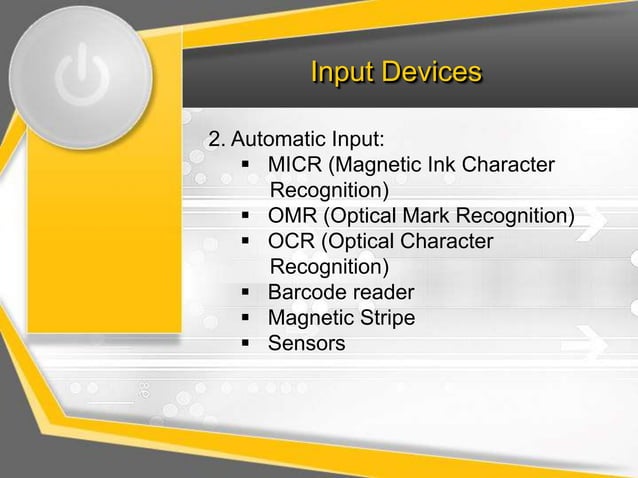 Input devices and types | PPT