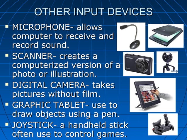 Input devices | PPT | Computer Peripherals | Computing