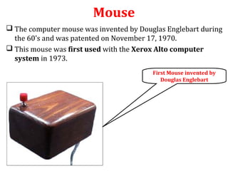Input devices_(Mouse and Keyboard) | PPT